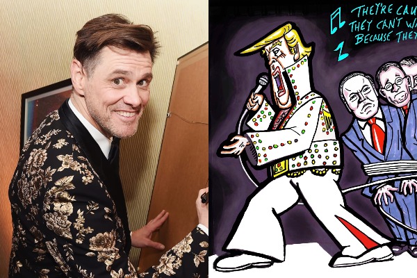 Jim Carrey’s Best Satirical Trump Cartoons - Mandatory
