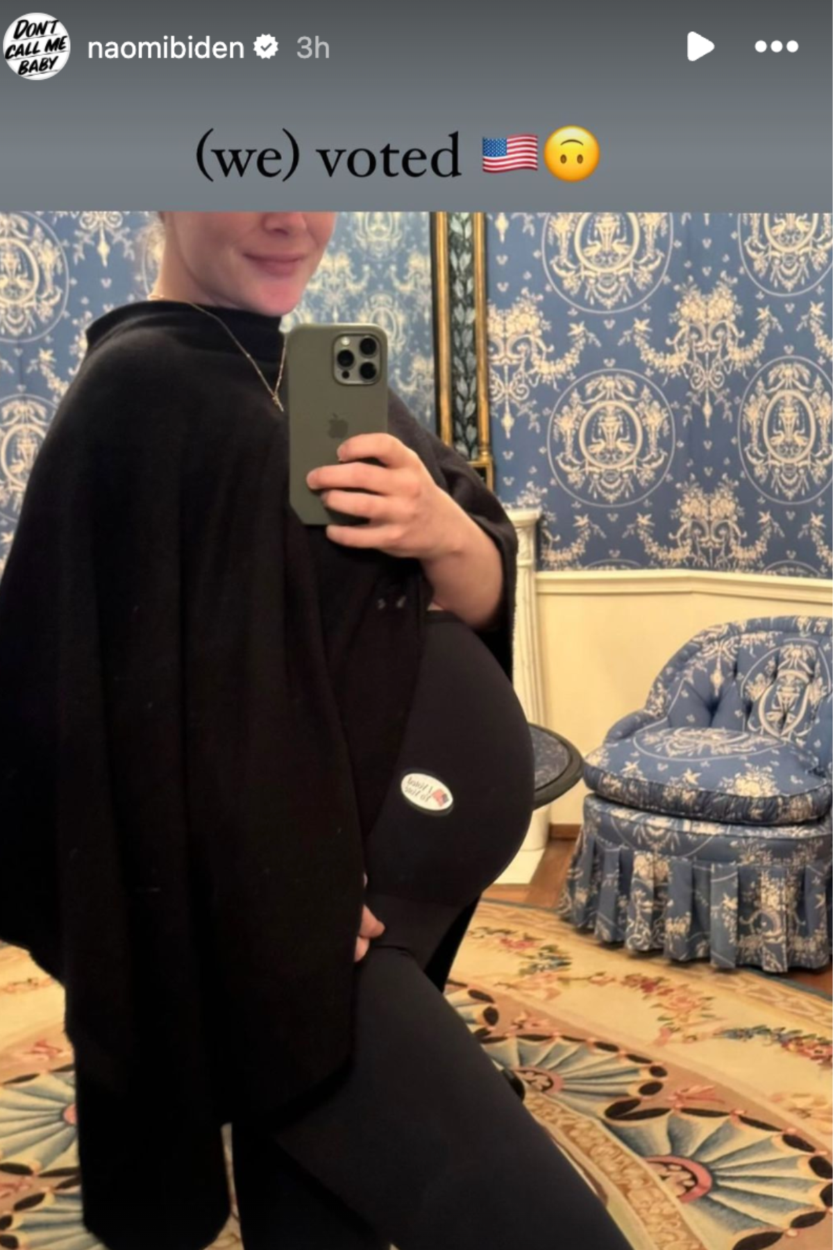 Joe Biden's Granddaughter Naomi Flaunts Baby Bump in Vote Photo - Mandatory