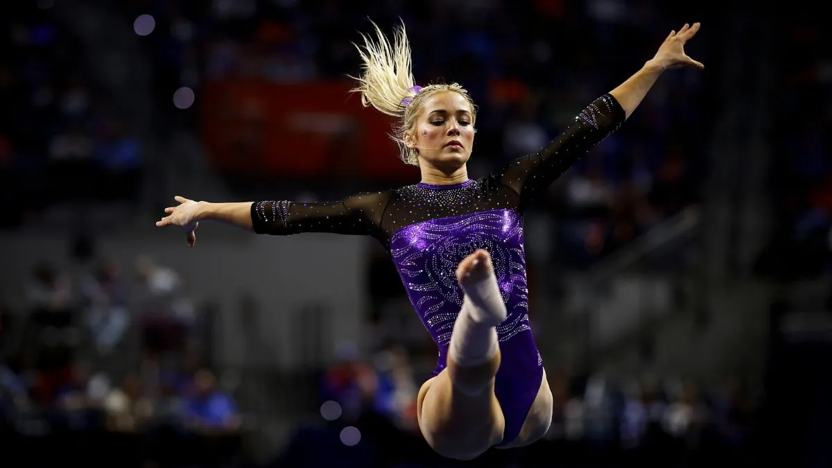 Livvy Dunne Does a Near-Perfect Landing in Gymnastics Progress Video ...
