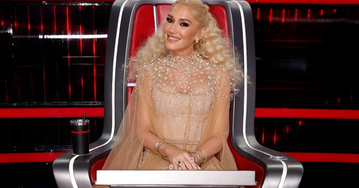 Gwen Stefani's 'The Voice' Finale Dress Features a Striking Sheer Cloak ...
