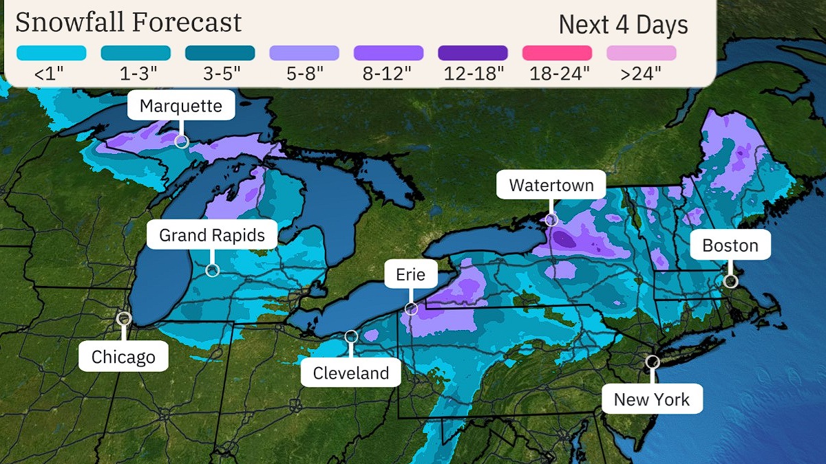 Here's How Much Snow Will Likely Fall in This Week's Northeastern ...