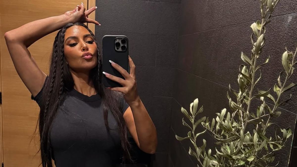 Kim Kardashian Models Racy Lingerie Sets From SKIMS' Valentine's Day ...