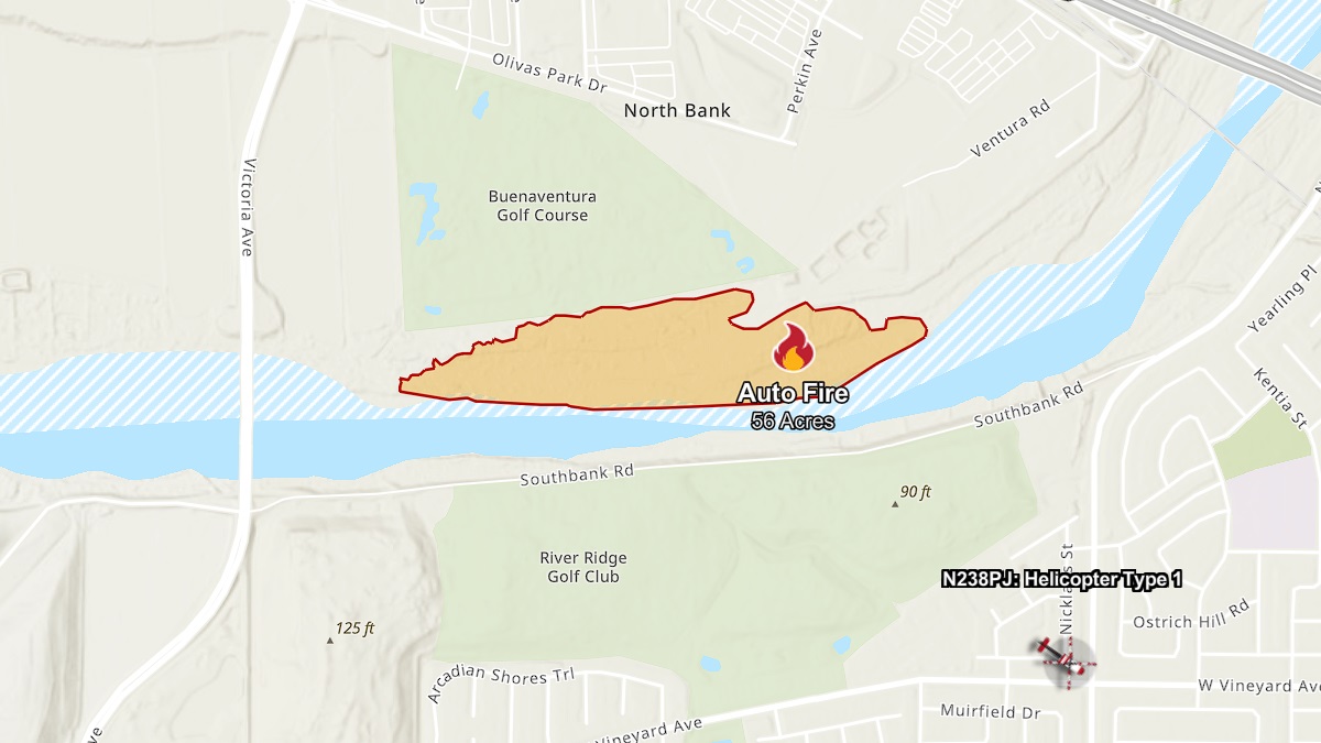 Auto Fire Map in Ventura and Oxnard Shows Containment So Far - Mandatory