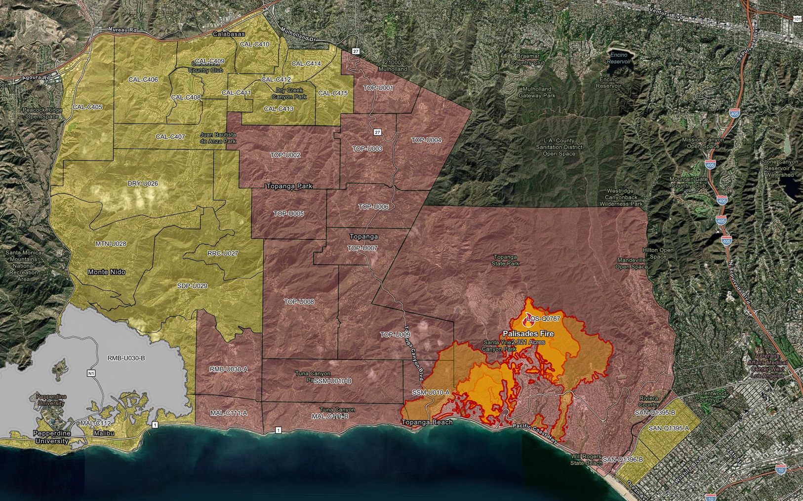 Palisades Fire Map Reveals How Far The Flames Have Spread in Los Angeles [Update] - Mandatory