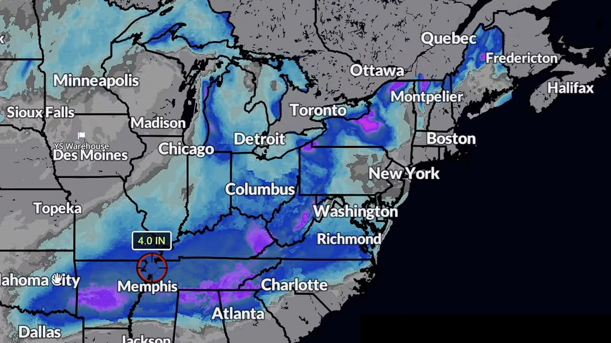 Here's How Much Snow Winter Storm Cora Will Drop by This Weekend ...