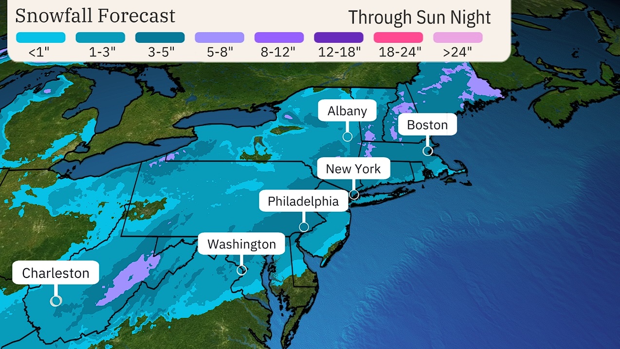 Here's How Much Snow Winter Storm Demi Will Bring This Weekend - Mandatory