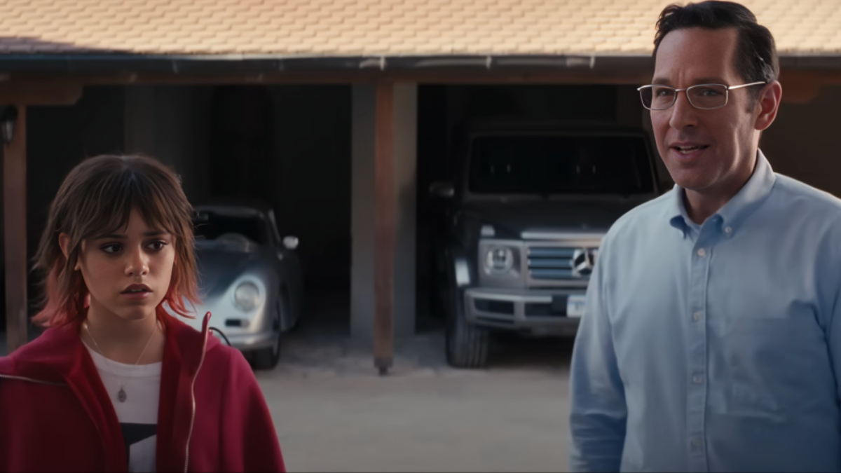 Paul Rudd Talks About 'Thanos Butt Theory' to Jenna Ortega - Mandatory