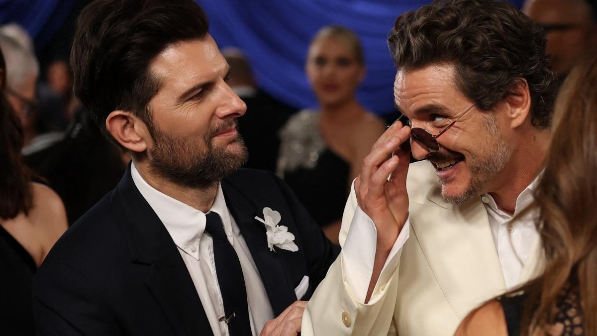 Fans React to Pedro Pascal & Adam Scott’s Emmy Interaction - Mandatory