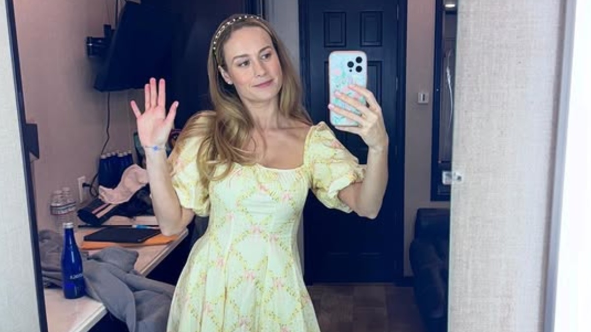 Brie Larson Gives 'Mermaid Vibes' in Two-Piece Colorful Bikini - Mandatory