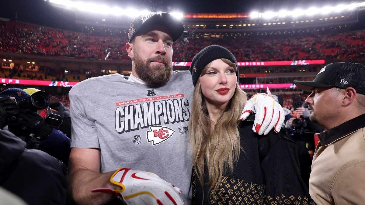 Travis Kelce Approves a Dog Cosplaying Taylor Swift Engagement Ring ...