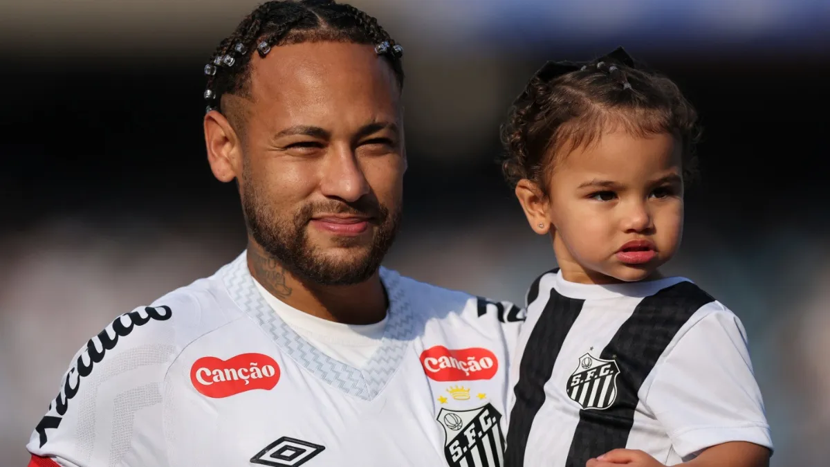 Neymar Comforts Daughter After Football Mishap in Viral Clip - Mandatory