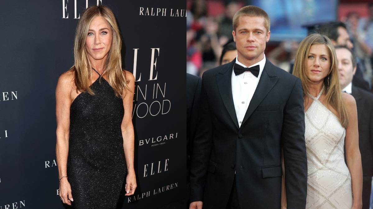 Jennifer Aniston Channels Brad Pitt Era in Lookalike Dress - Mandatory