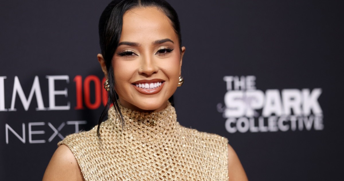 Becky G Shows Off Her Abs in Sheer Bra - Mandatory