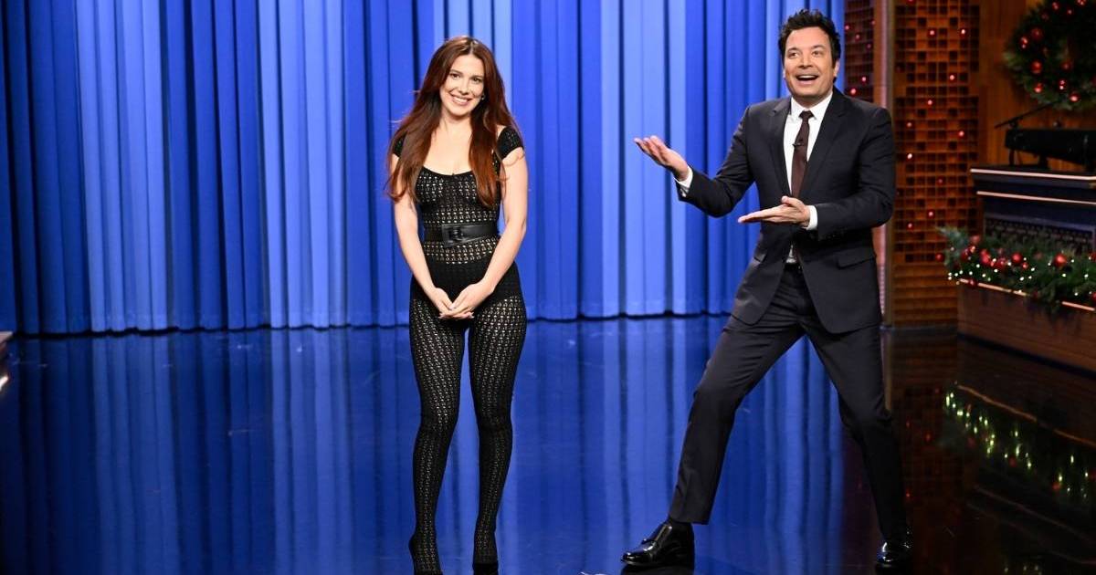 Jimmy Fallon Gets 1 of a Kind Stranger Things Gift From Millie Bobby ...