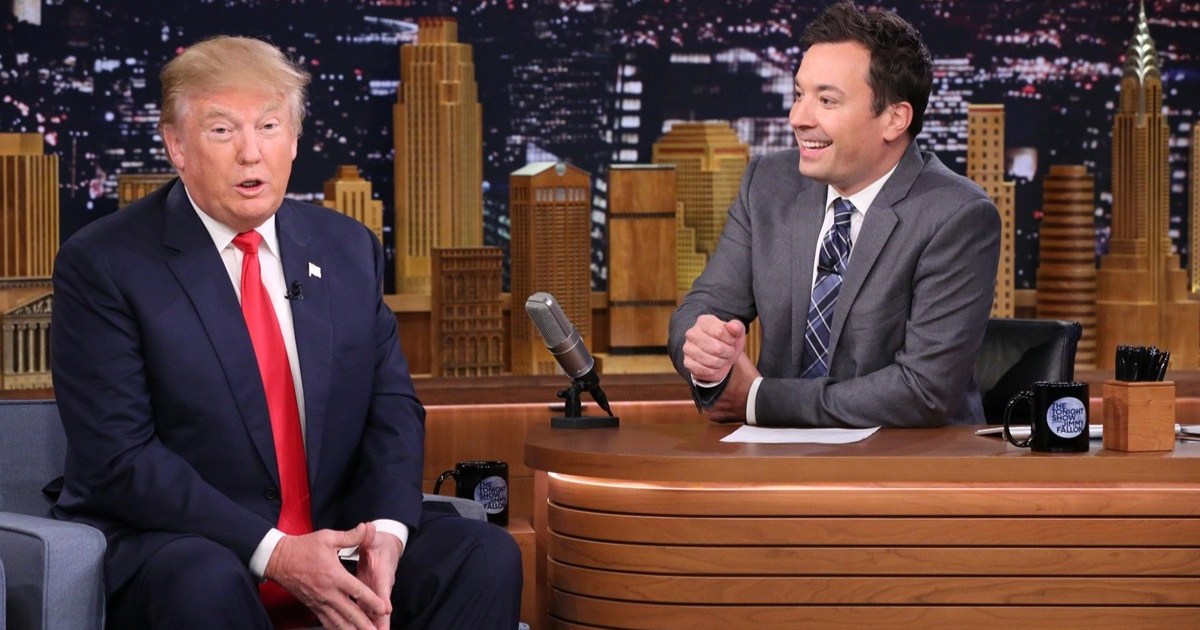 Jimmy Fallon Mocks Donald Trump For Allegedly Flipping Off Heckler ...