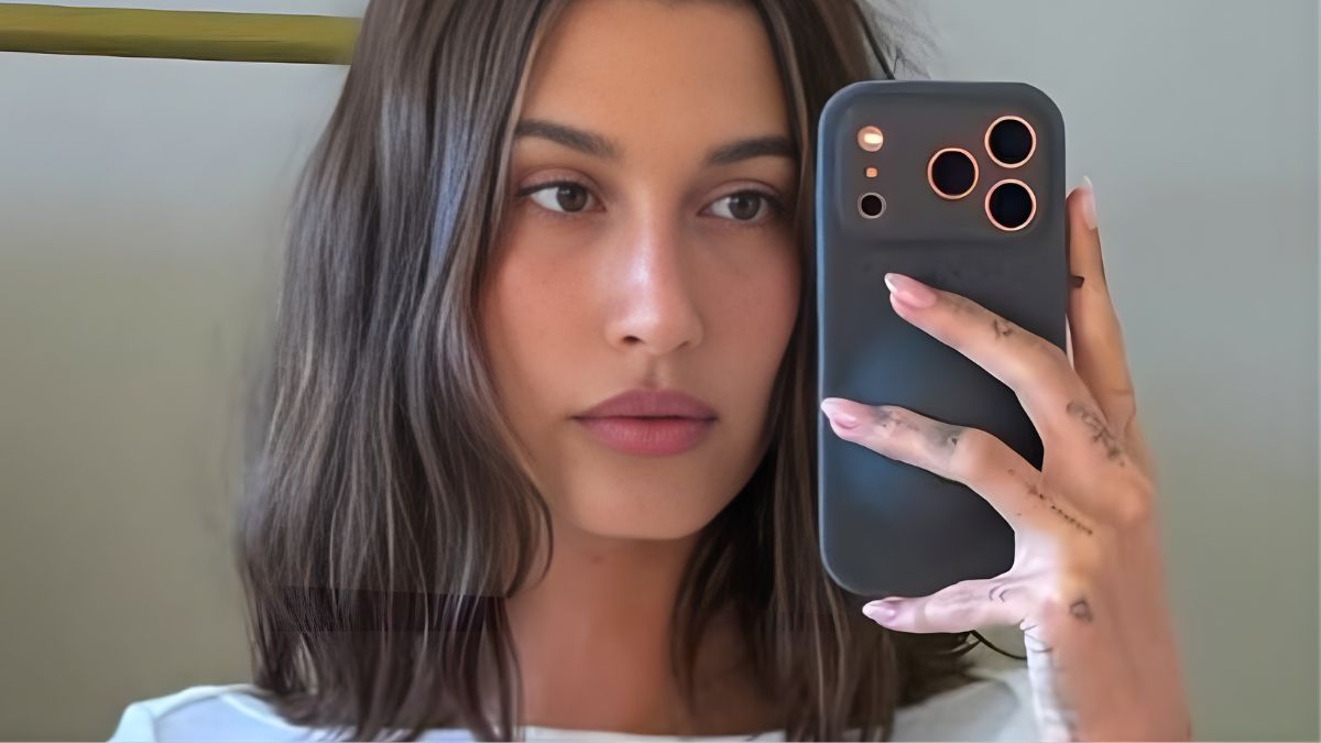 Hailey Bieber Looks Red-Hot in Just Bathrobe - Mandatory