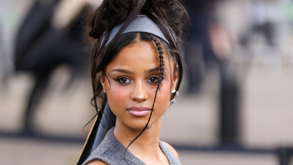 Tyla Models Bold Body Tattoo Instead of Top for PFW - Mandatory