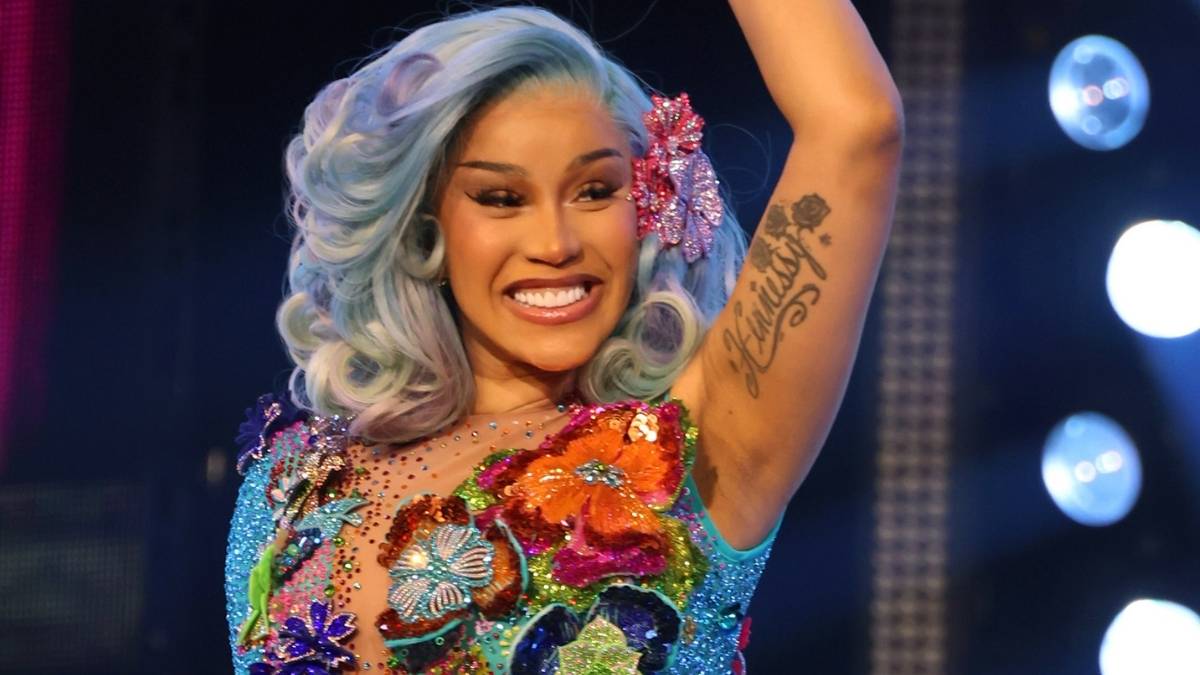 Cardi B’s Fully See-Through Dress Forms Really High Slit for Tour Party ...