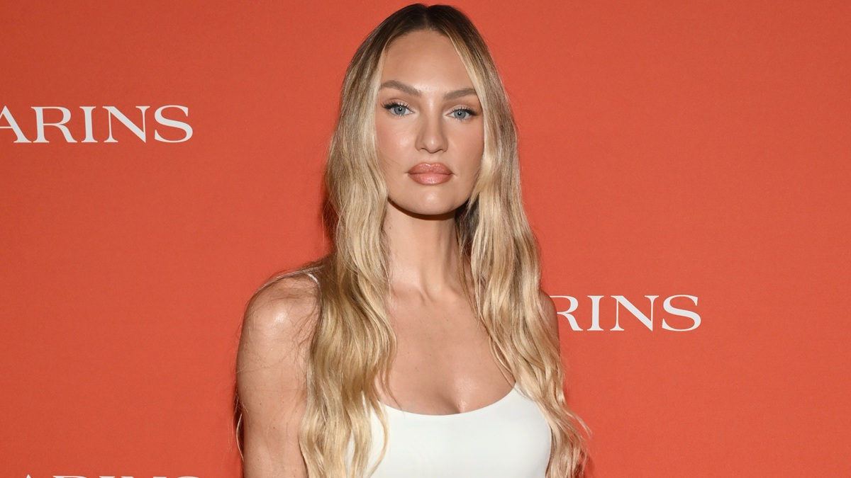 Candice Swanepoel Makes a Bold Statement in Semi-Sheer Printed Bodysuit ...