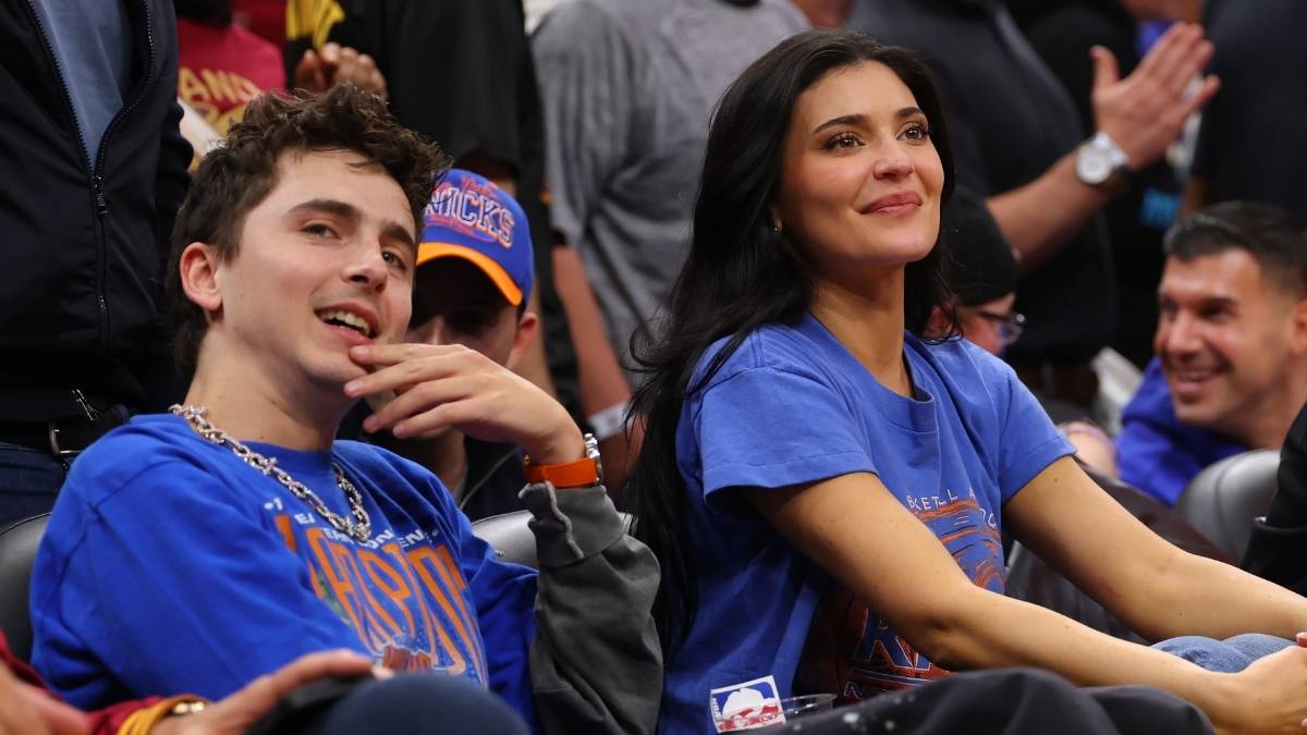 Timothée Chalamet & Kylie Jenner Take Over Knicks Game 4 in Matching ...