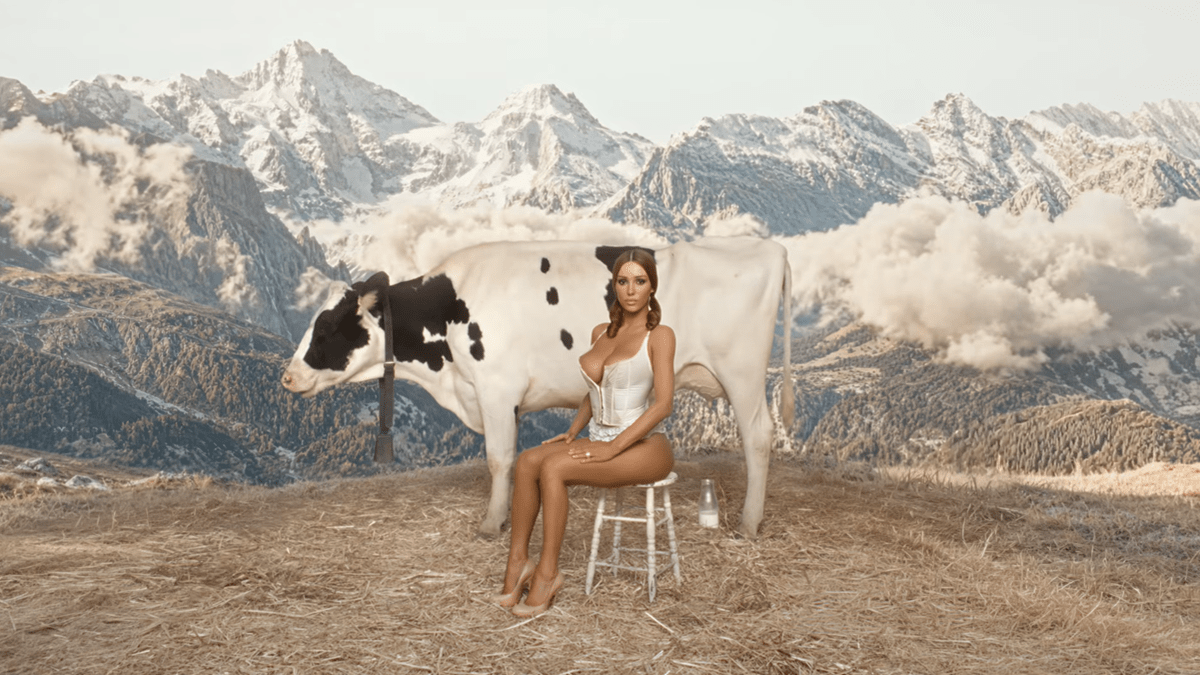 Kanye West & Bianca Censori’s Milk Scene in ‘Gemini Season’ MV Goes ...