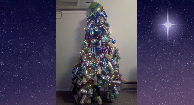 8 Beer Can Christmas Trees - Mandatory